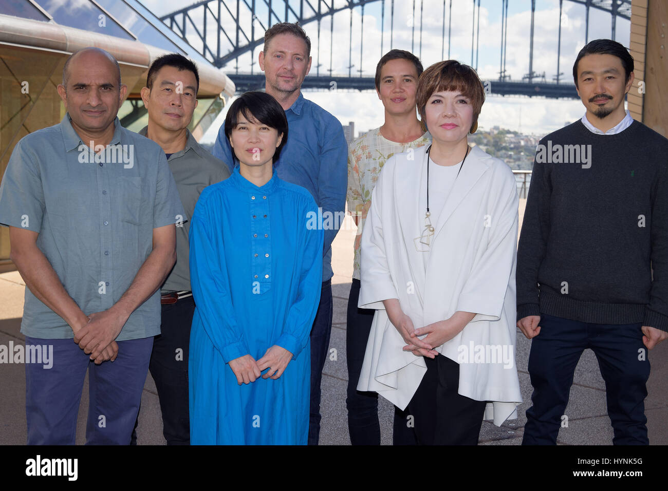 Sydney, Australia. 06th Apr, 2017. (L-R) Artists N.S. Harsha, Wong Hoy ...
