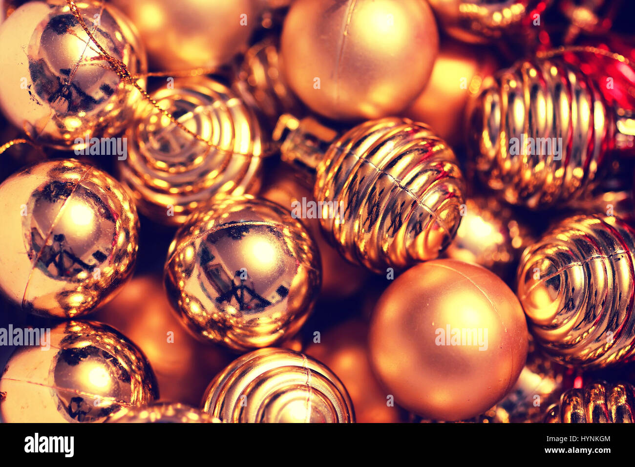 christmas color ball in a box Stock Photo - Alamy