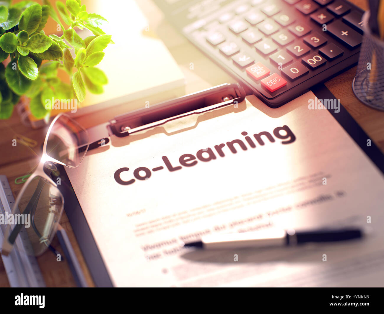 Clipboard with Co-Learning. 3d Stock Photo - Alamy