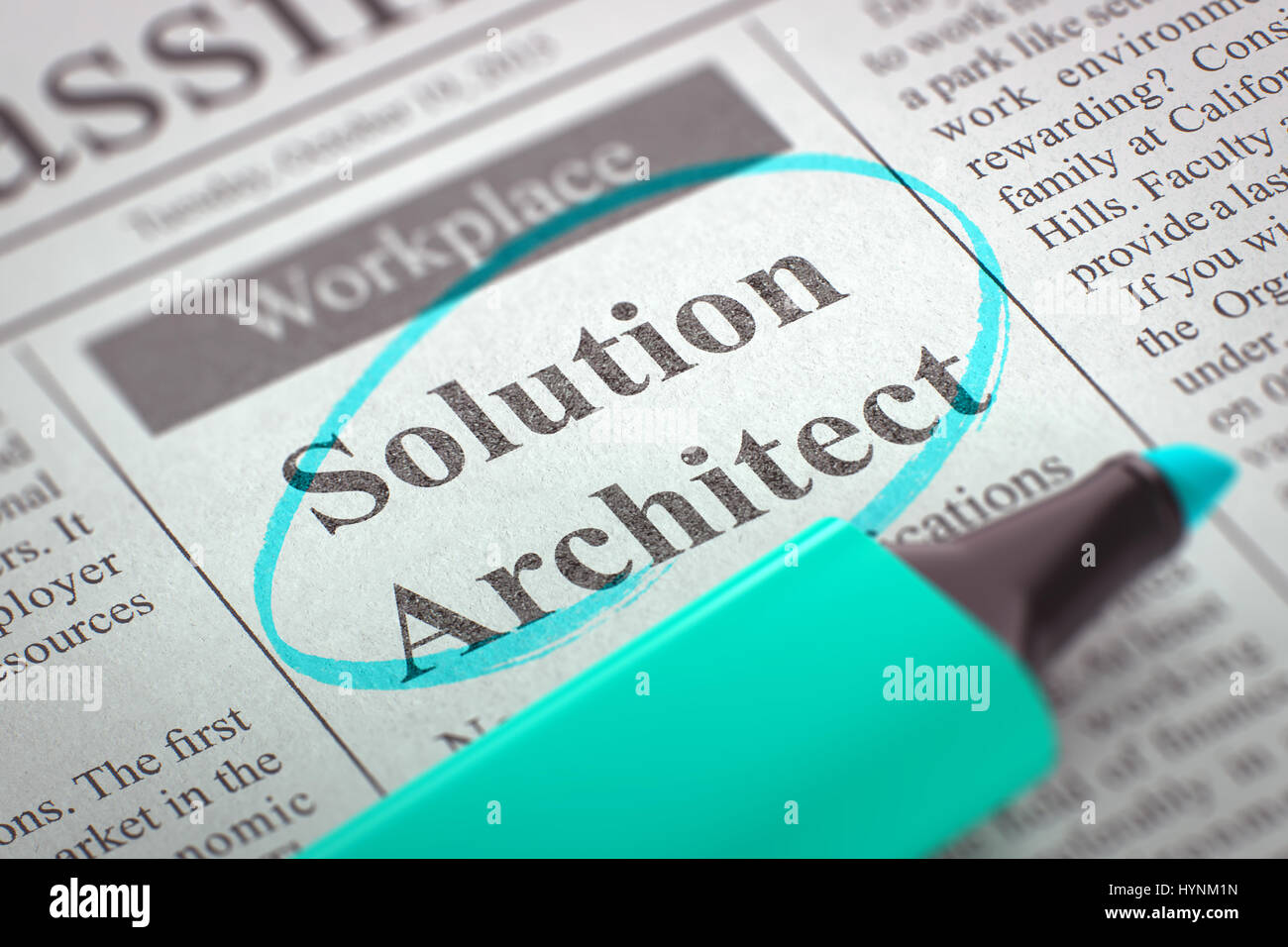 Solution Architect Wanted. 3d Stock Photo - Alamy