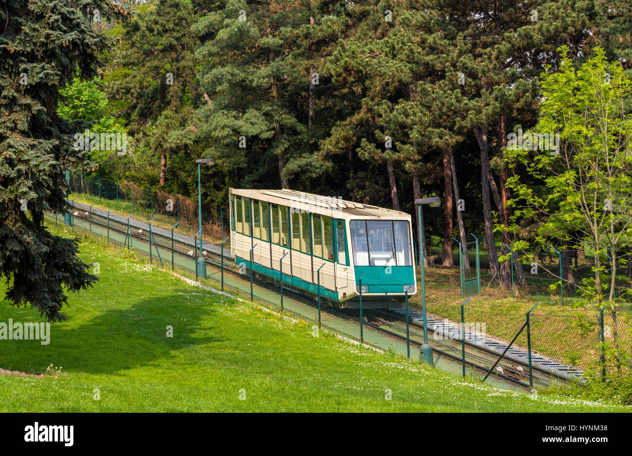 A funicular car in Prague Stock Photo - Alamy