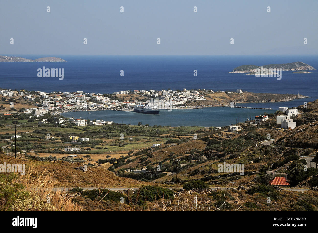 Port of Gavrio. Andros island. Greece, Cyclades Stock Photo - Alamy