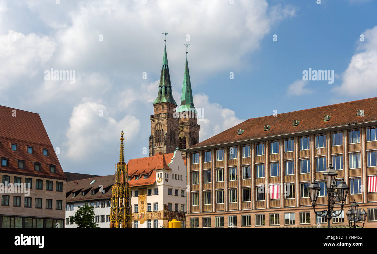 Hauptmarkt, the central square of Nuremberg Stock Photo - Alamy