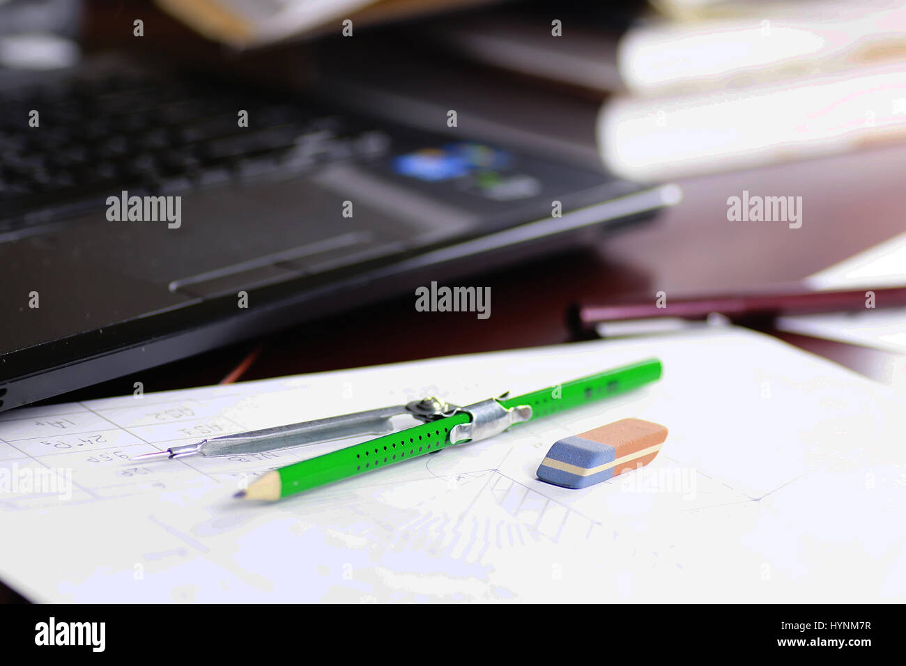 board pencil divider Stock Photo - Alamy