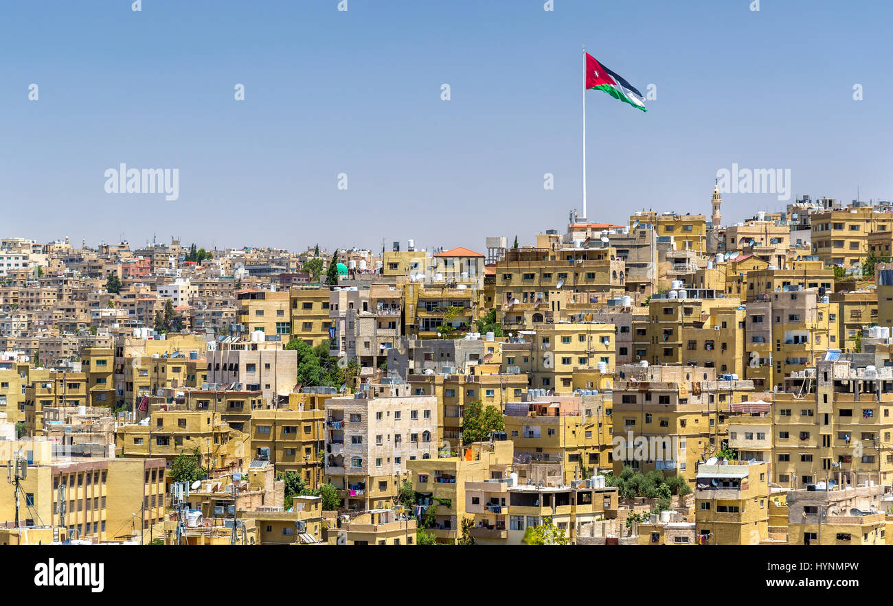 Cityscape of Amman, the capital and most populous city of Jordan Stock ...