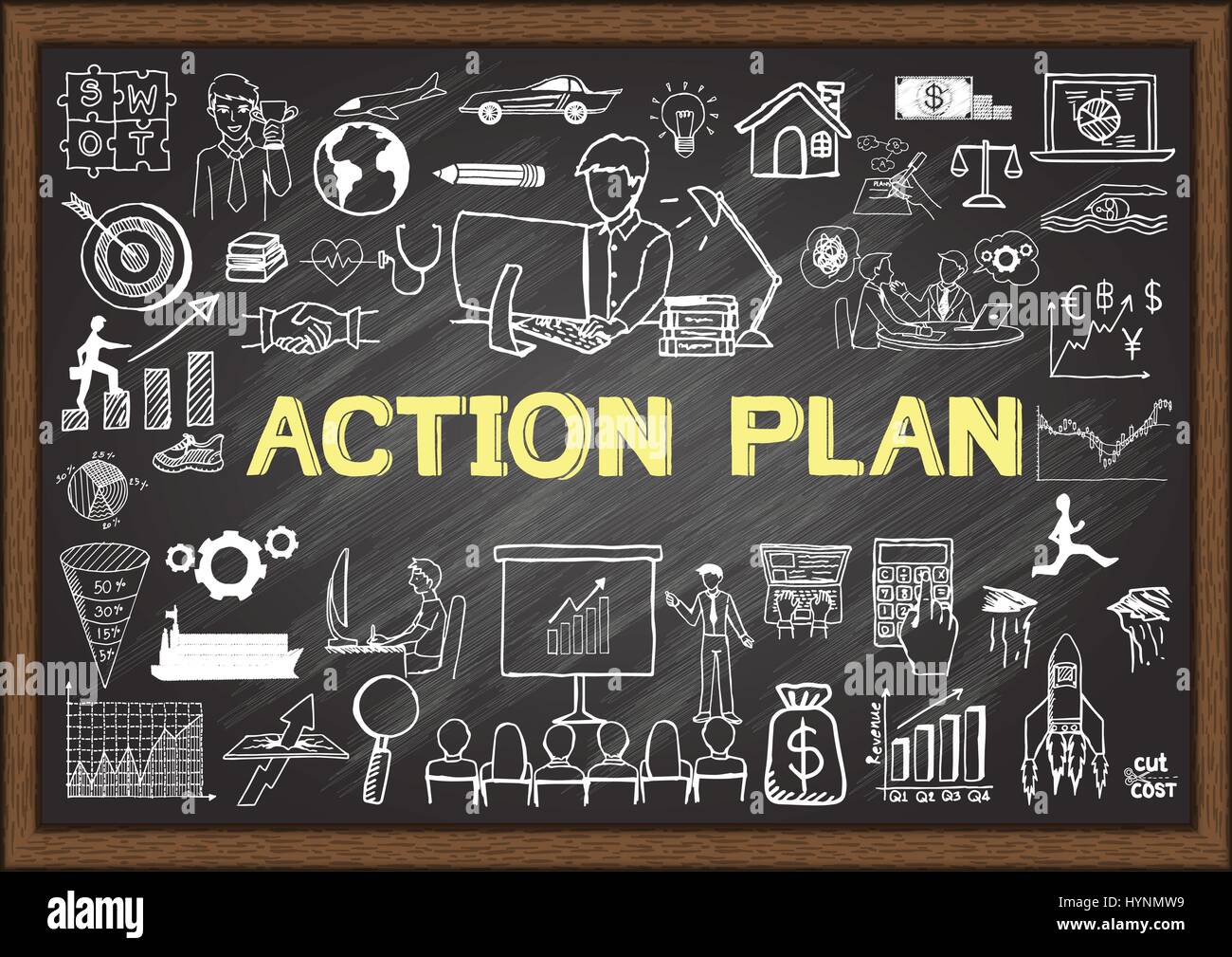 Action plan vector vectors hi-res stock photography and images - Alamy