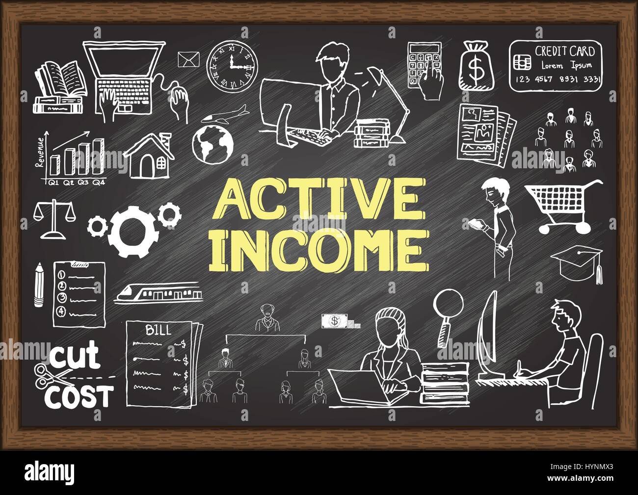 minimal, business, income, concept, vector, active, finance, revenue ...