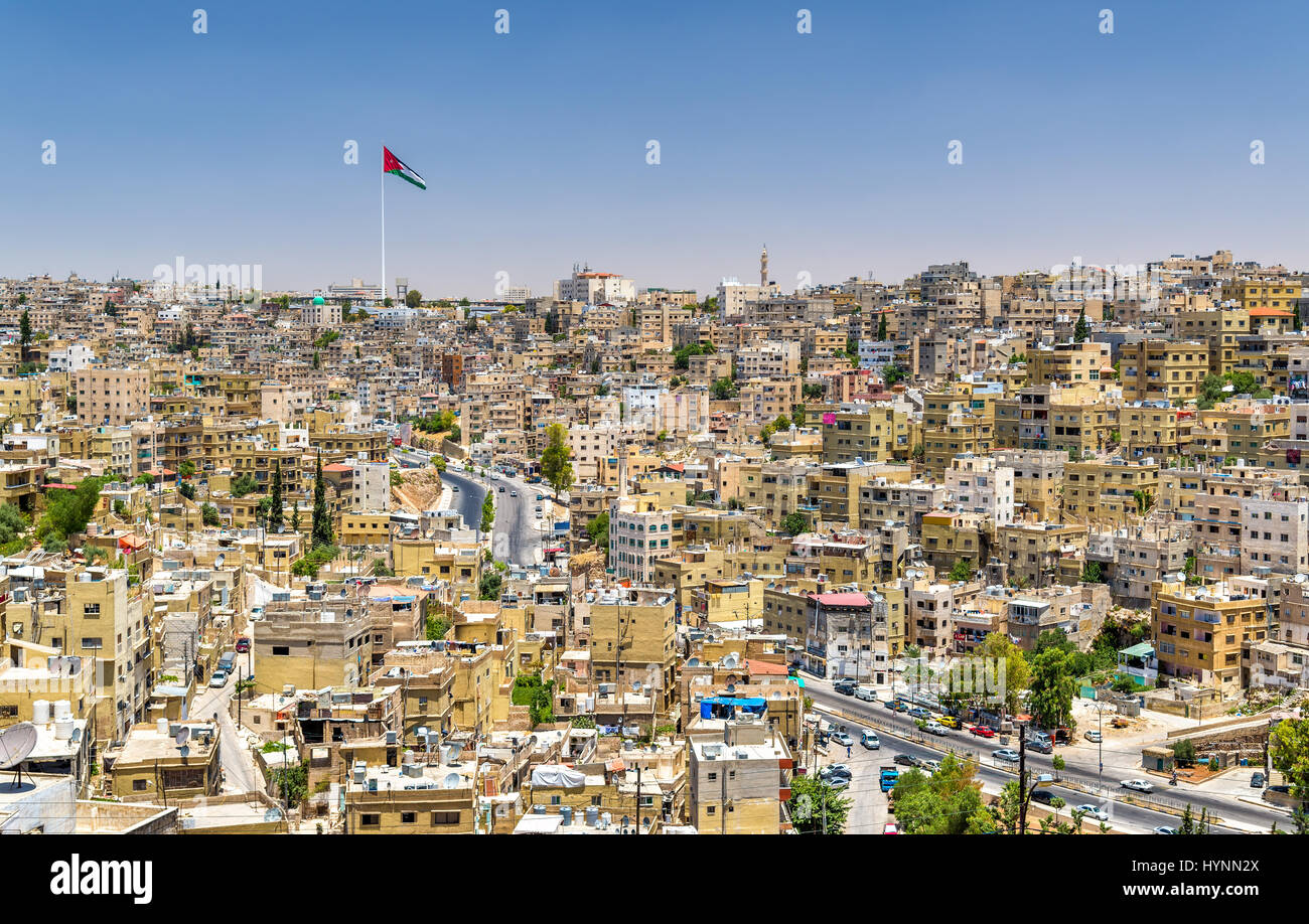 Cityscape of Amman downtown from the Citadel - Jordan Stock Photo - Alamy