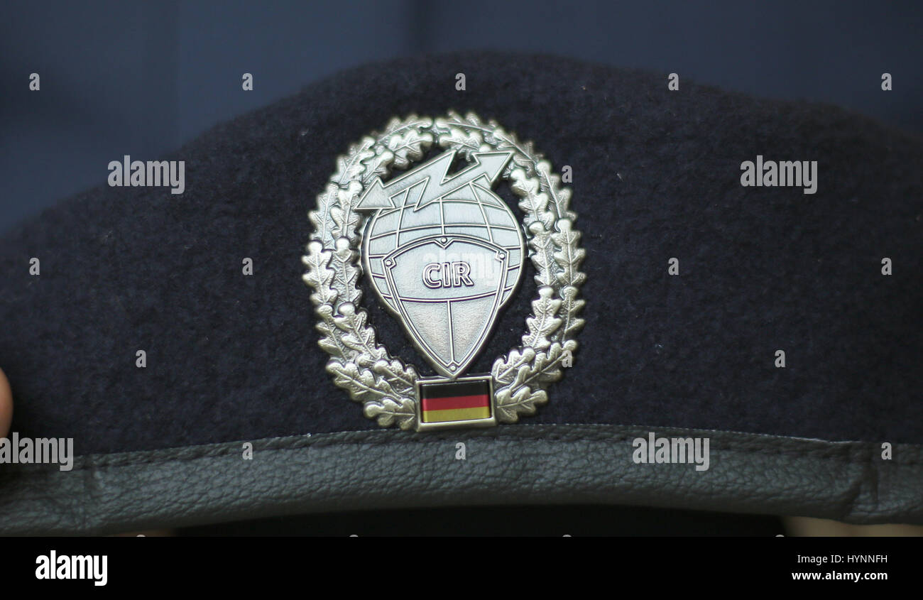 Bonn, Germany. 05th Apr, 2017. The emblem of the new German Cyber and ...