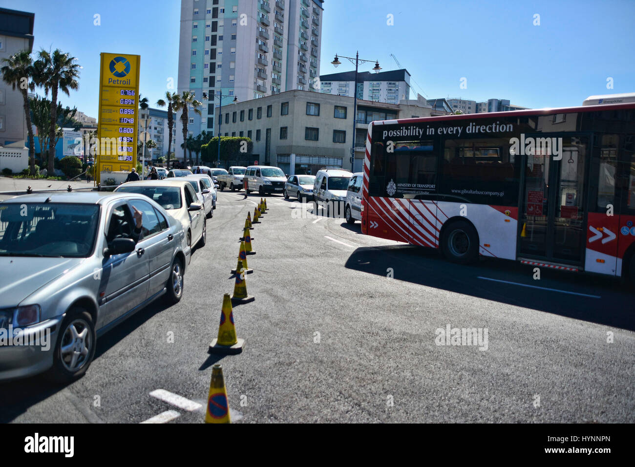 Gibraltar - 5th April 2017 - Border delays for both pedestrians and ...