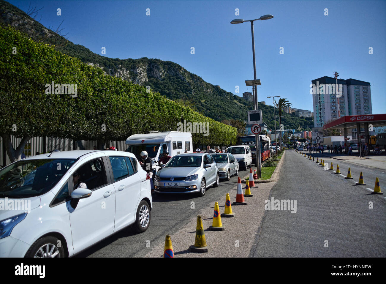 Gibraltar - 5th April 2017 - Border delays for both pedestrians and ...