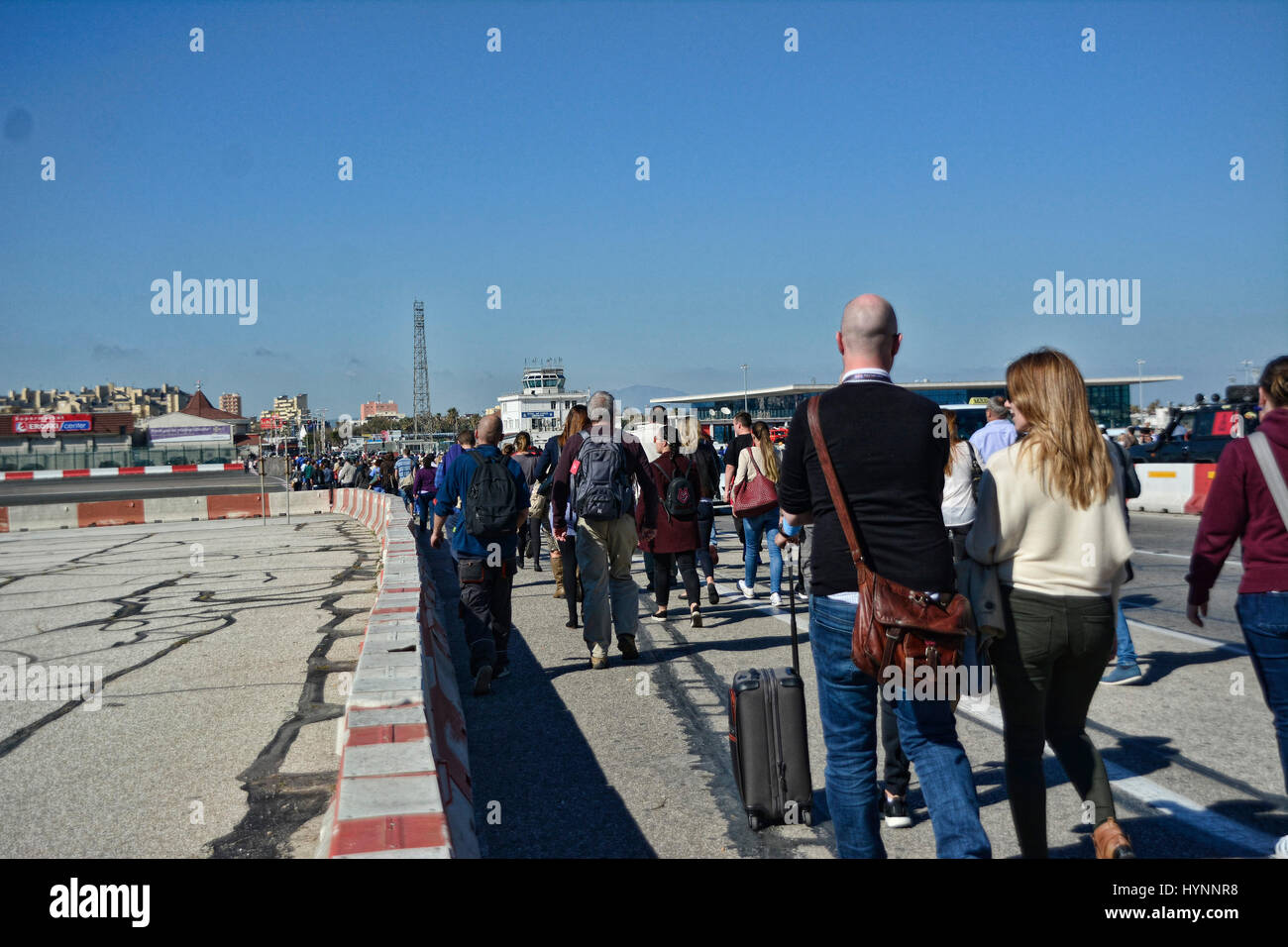 Gibraltar - 5th April 2017 - Border delays for both pedestrians and ...