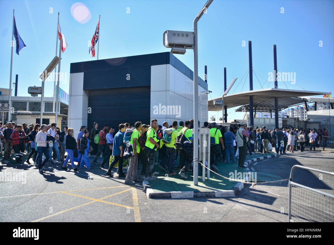 Gibraltar - 5th April 2017 - Border delays for both pedestrians and ...