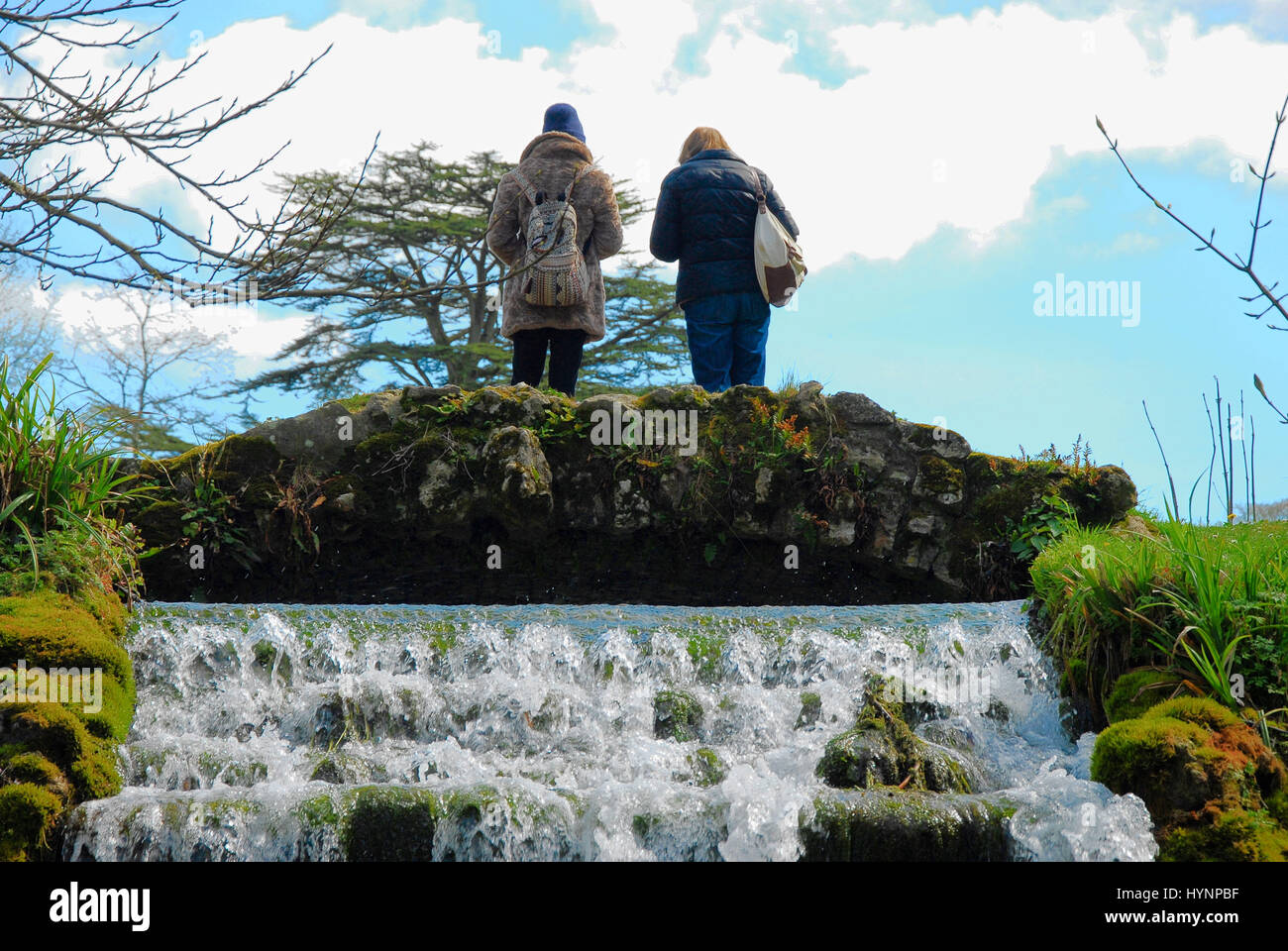Little Bredy, Dorset, UK. 5th April, 2017. UK weather. The cascade in ...