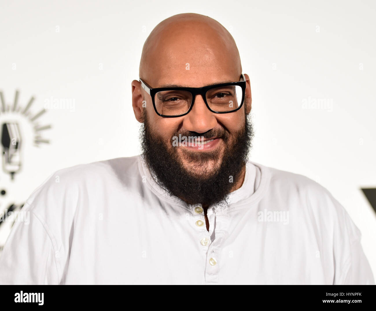 Berlin, Germany. 05th Apr, 2017. Musician Moses Pelham seen at a press ...