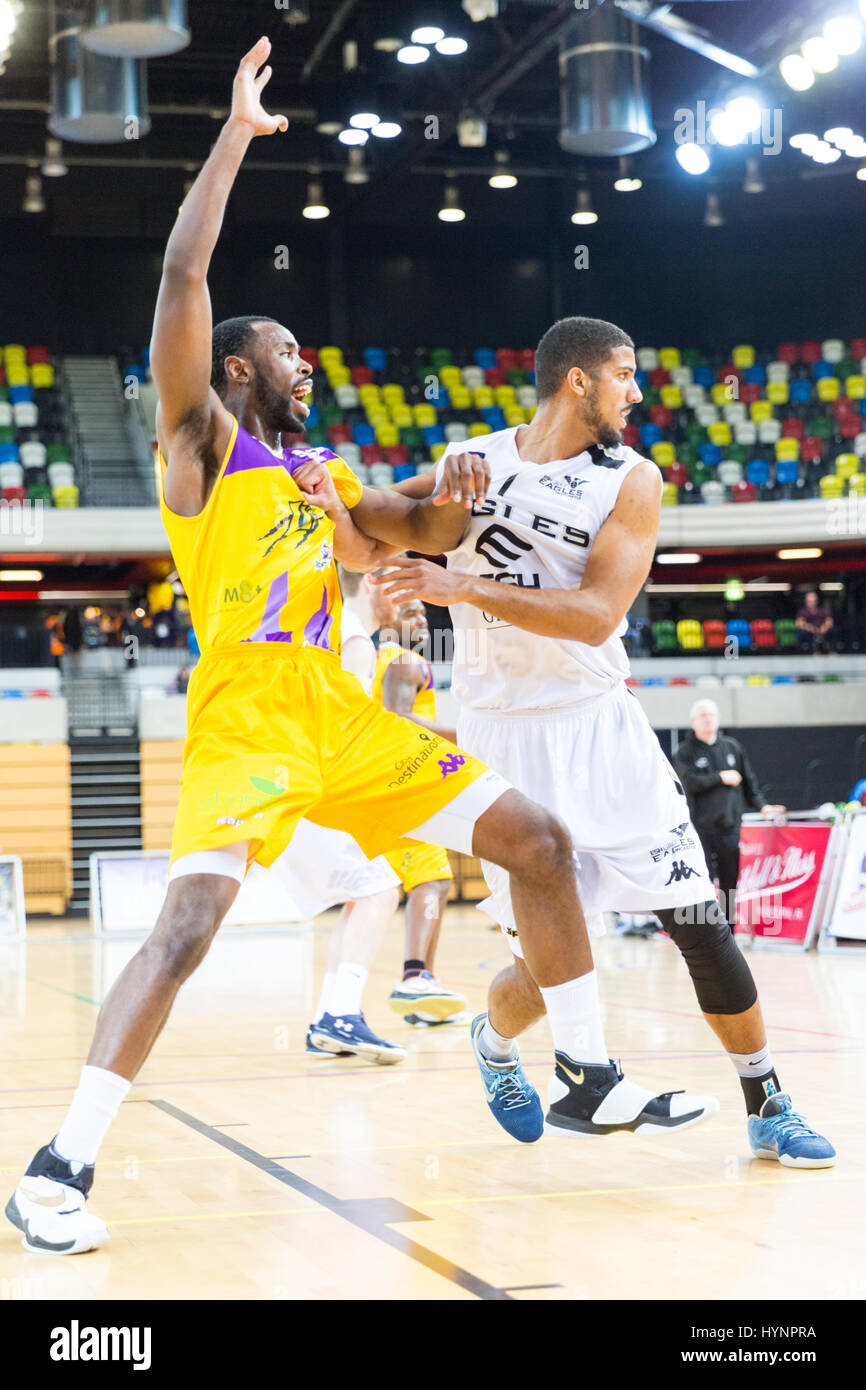Copperbox Arena, London, 5th April 2017. Lions'Rashad Hassan (22) and ...