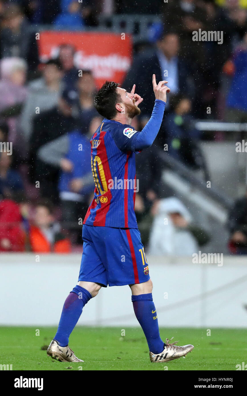 Barcelona, Spain. 5th Apr, 2017. LIONEL MESSI of FC Barcelona ...