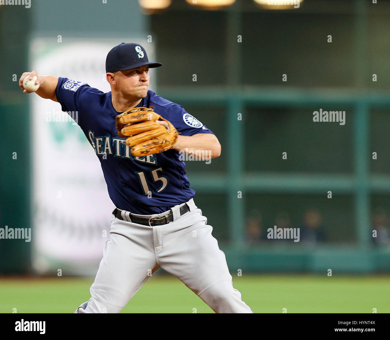 Houston, Texas, USA. 5th Apr, 2017. Seattle Mariners third baseman Kyle ...