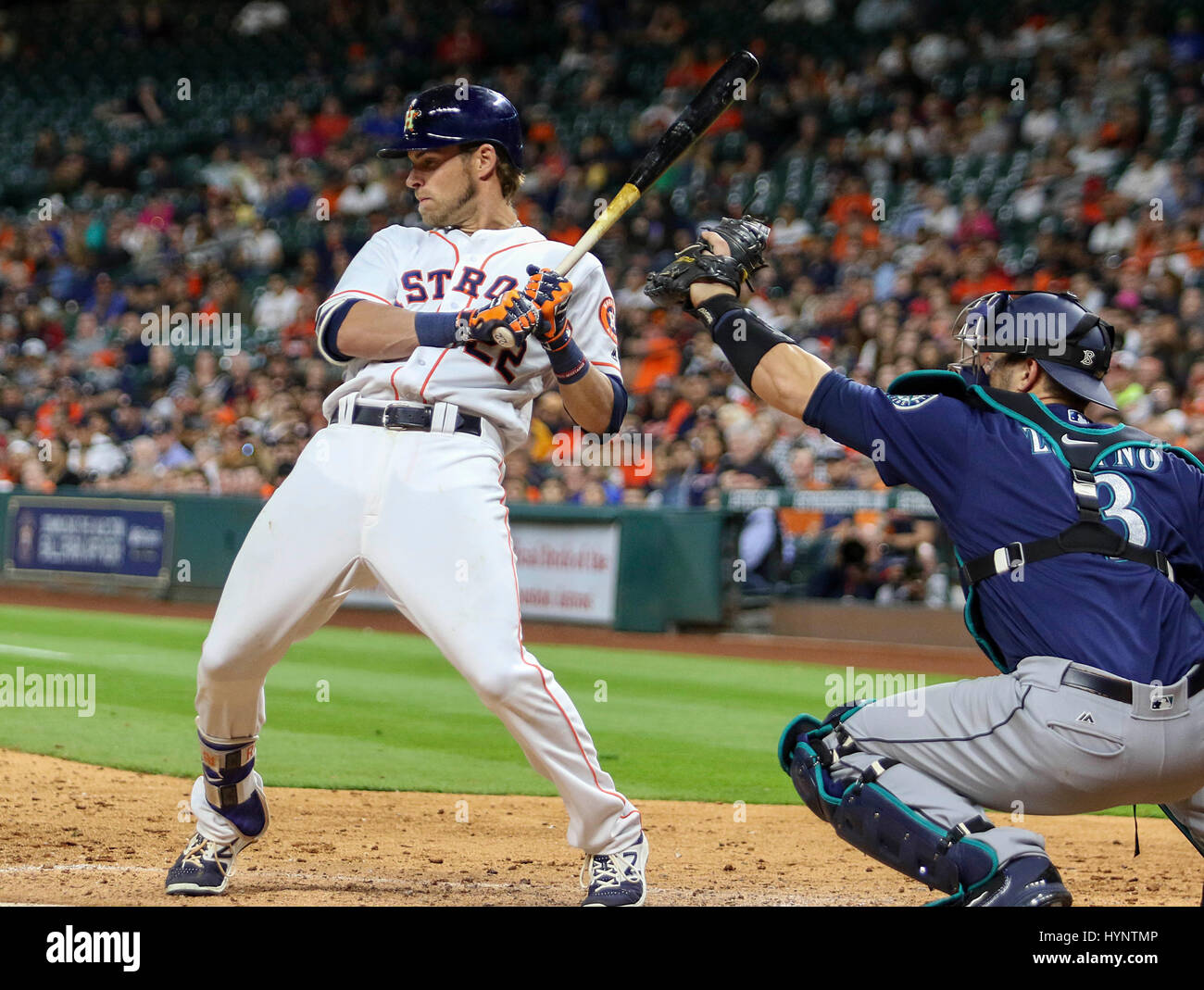 Houston, Texas, USA. 5th Apr, 2017. Houston Astros left fielder Josh ...