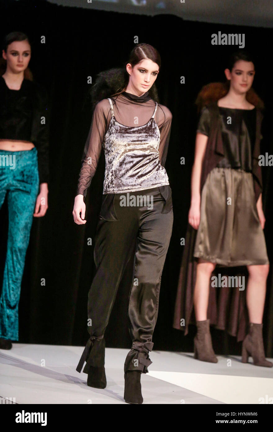 Vancouver, Canada. 5th Apr, 2017. Models walk the runway at the ...