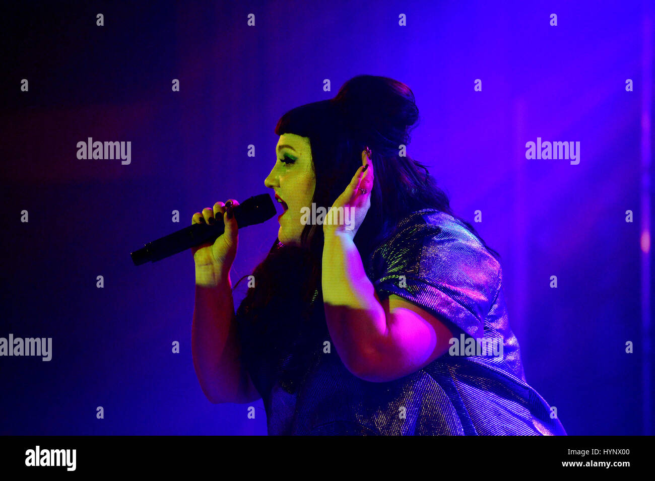 Berlin, Germany. 05th Apr, 2017. US singer Beth Ditto performs on stage ...