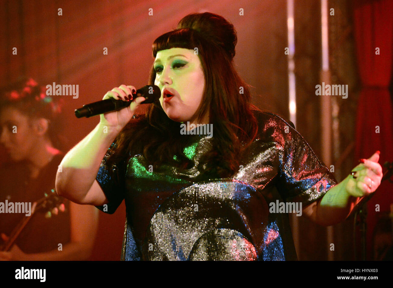 Berlin, Germany. 05th Apr, 2017. US singer Beth Ditto performs on stage ...