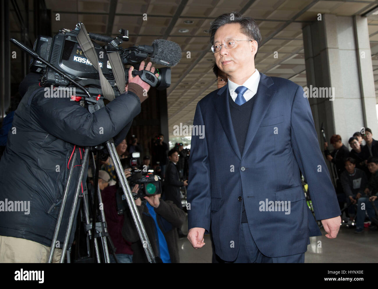 Seoul, South Korea. 6th Apr, 2017. Woo Byung-woo, former senior ...