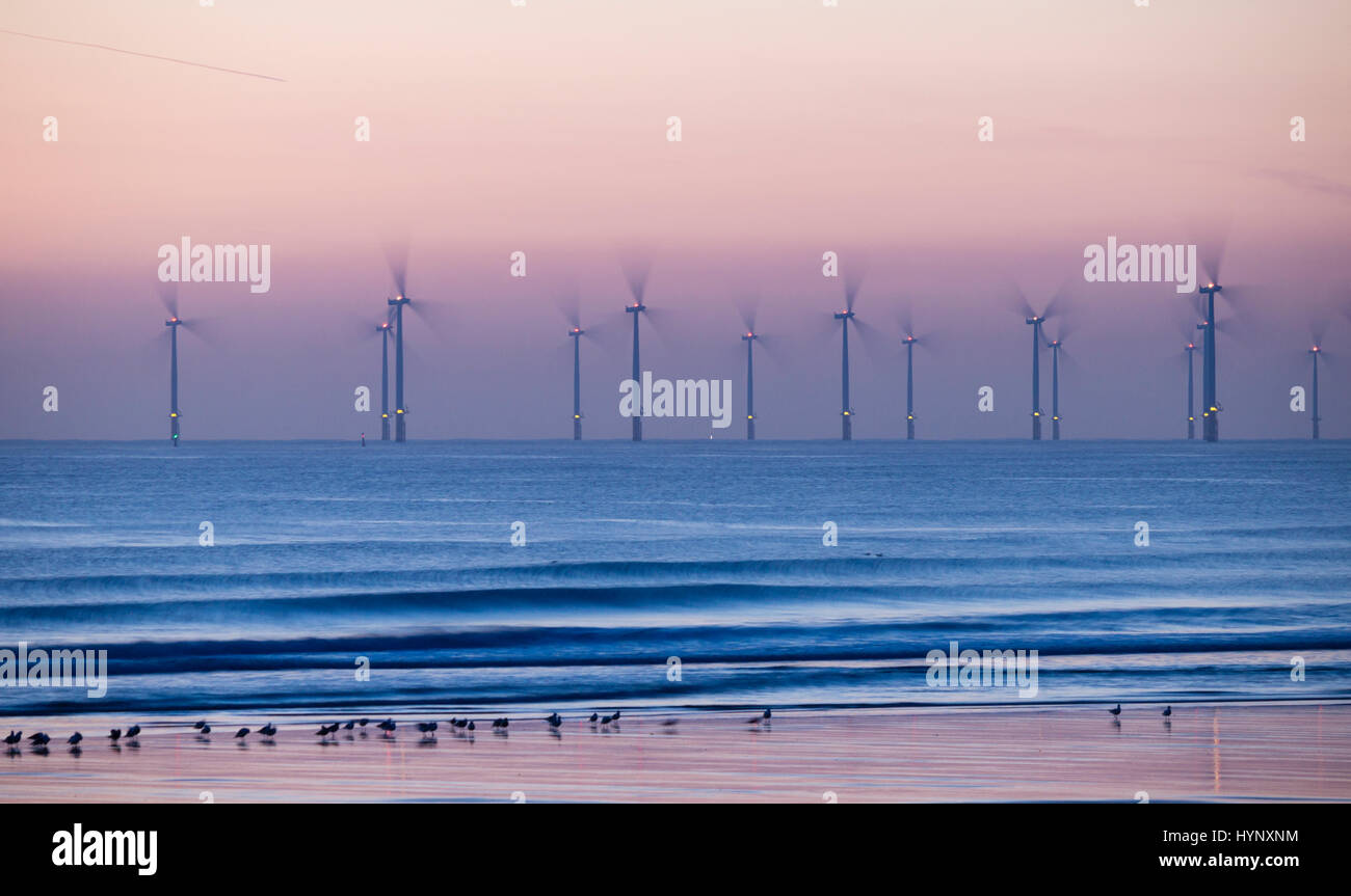 Teesside offshore windfarm on north hi-res stock photography and images ...
