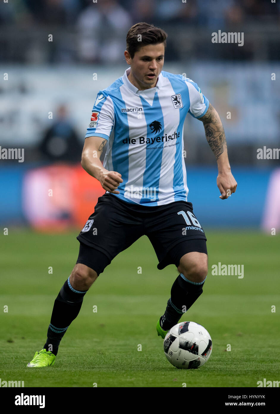 Munich's Marnon Busch in action during the German 2nd Bundesliga soccer ...