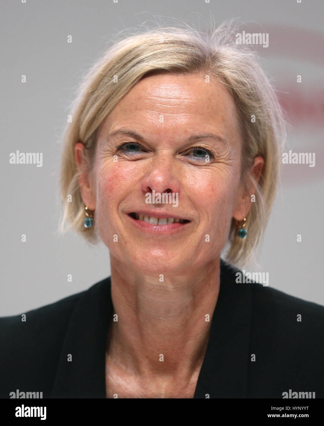 Duesseldorf, Germany. 6th Apr, 2017. dpatop - Kathrin Menges, a member ...