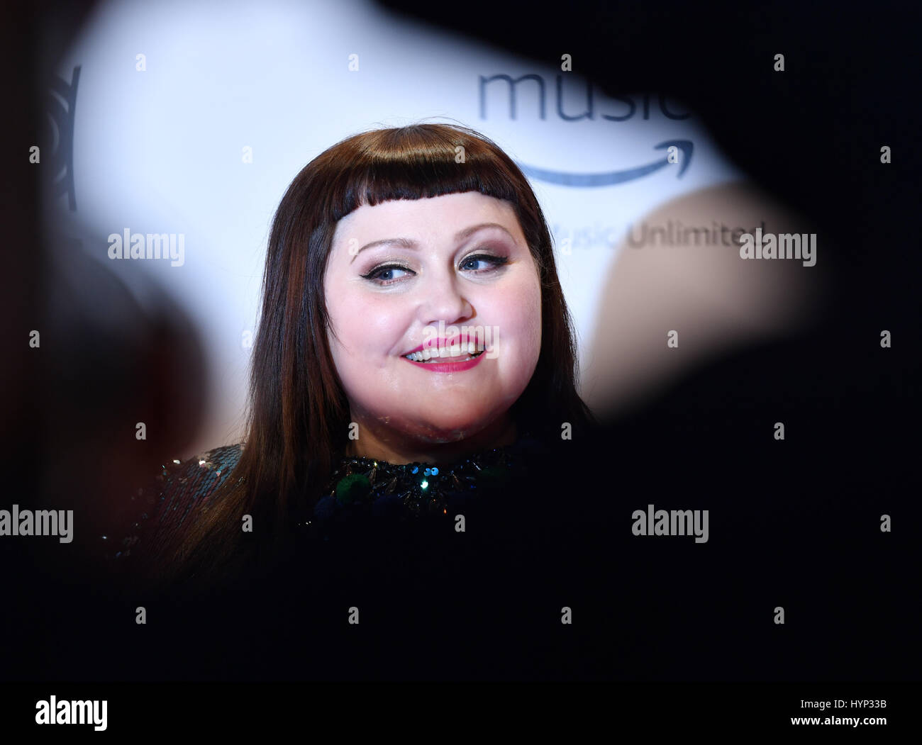 Berlin, Germany. 6th Apr, 2017. US-singer Beth Ditto arrives at the ...