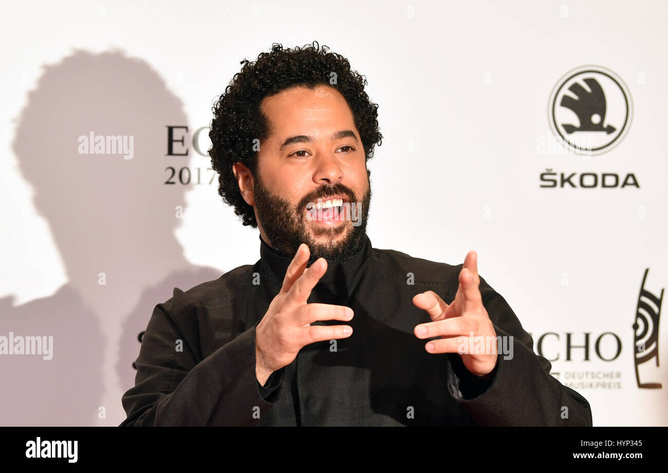 Berlin, Germany. 6th Apr, 2017. Singer Adel Tawil arrives at the award ...