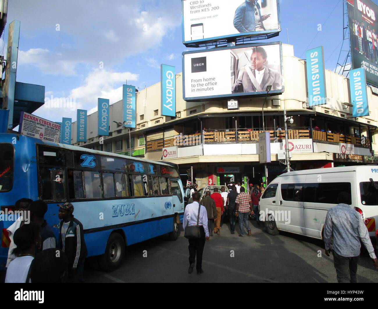Nairobi, Kenya. 24th Feb, 2017. Thick afternoon traffic in the center ...