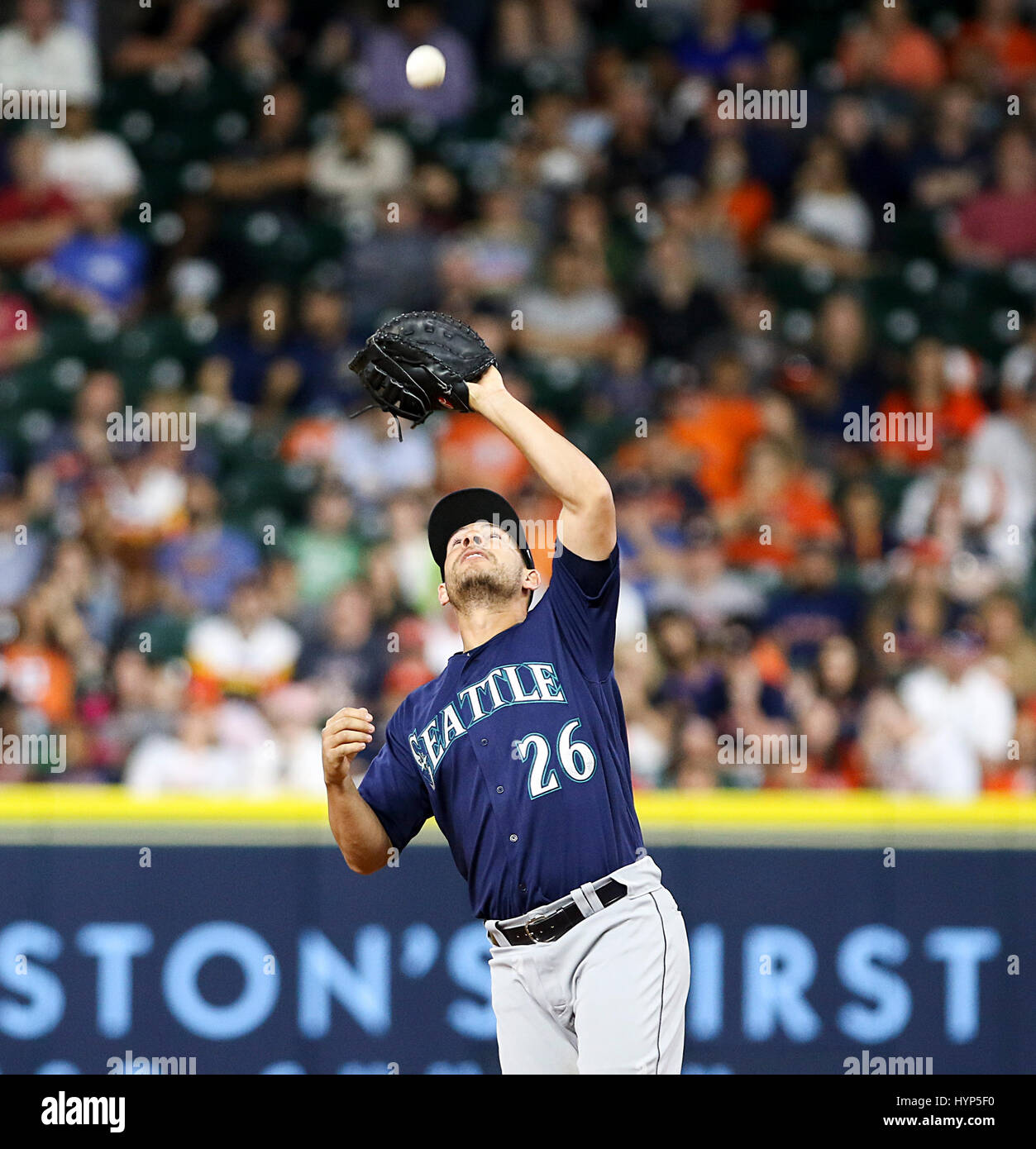 Houston, Texas, USA. 5th Apr, 2017. Seattle Mariners first baseman ...