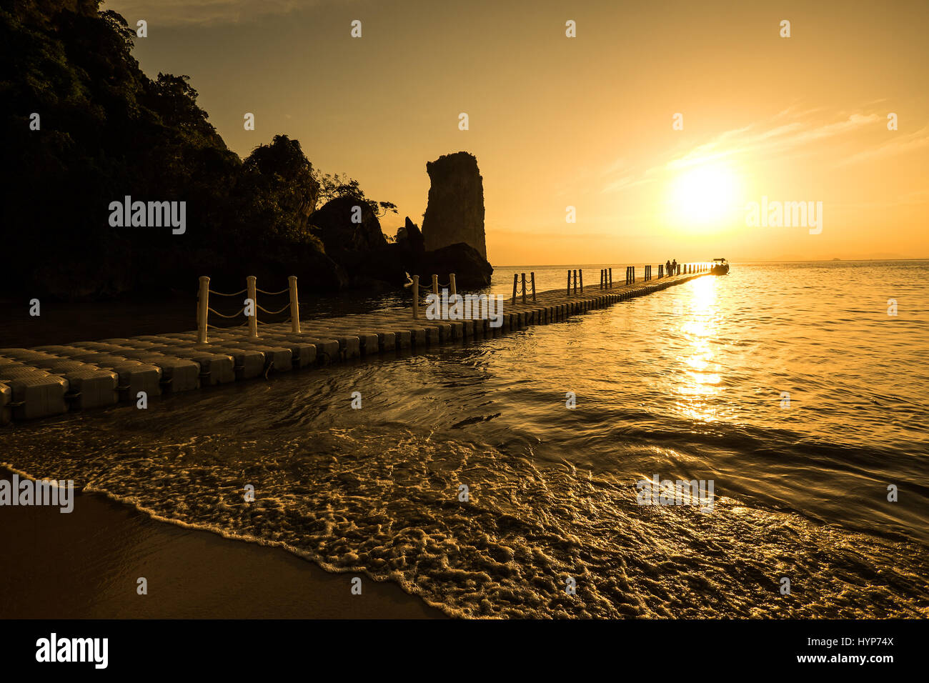 sunset and beach in krabi Thailand Stock Photo - Alamy
