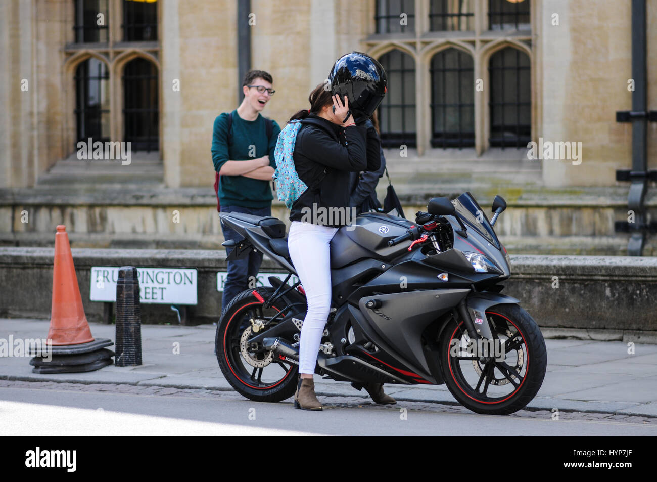 Lady motor bike rider hi-res stock photography and images - Alamy