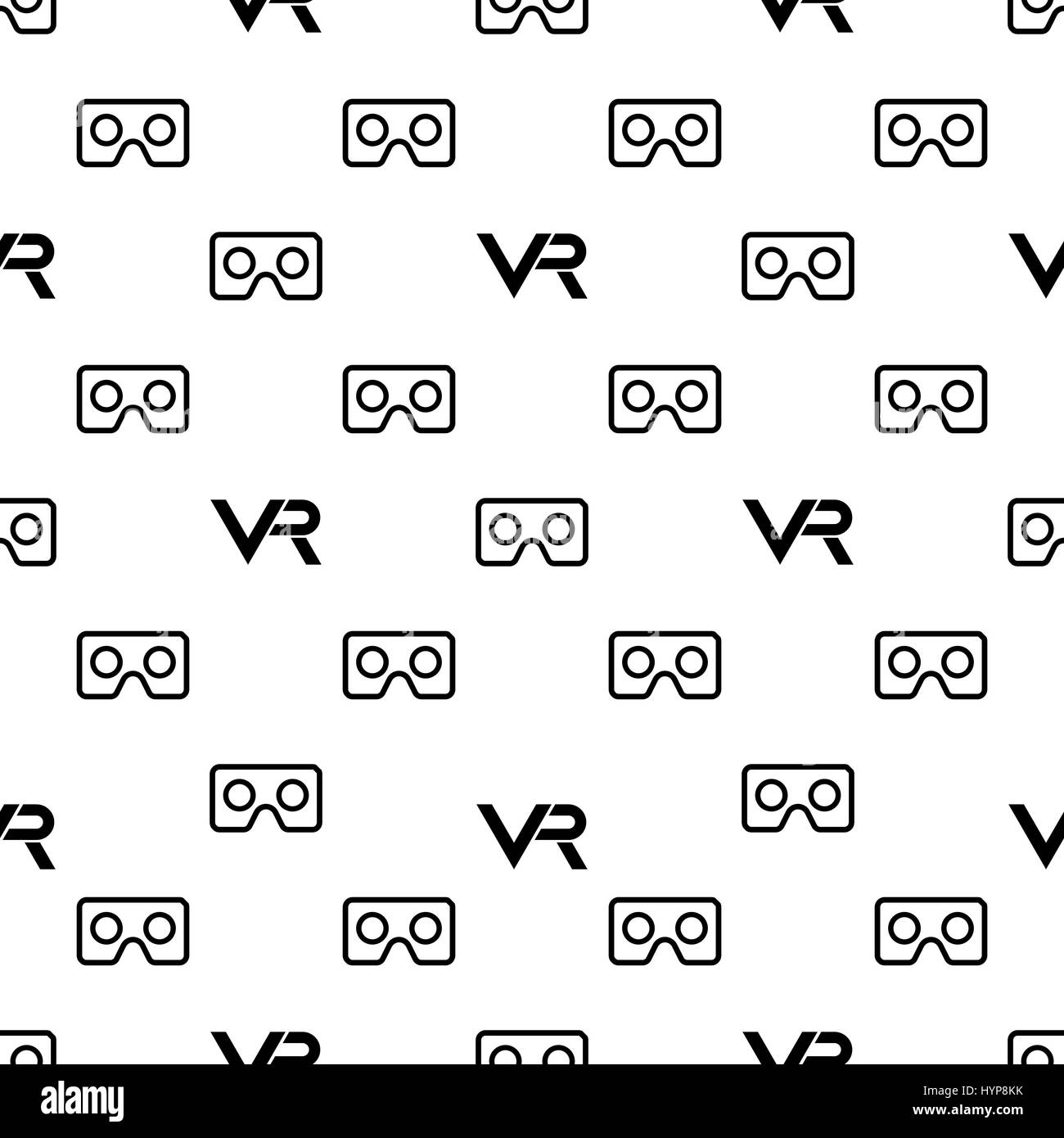 Seamless Vector Pattern With VR Logos Stock Vector Image & Art - Alamy