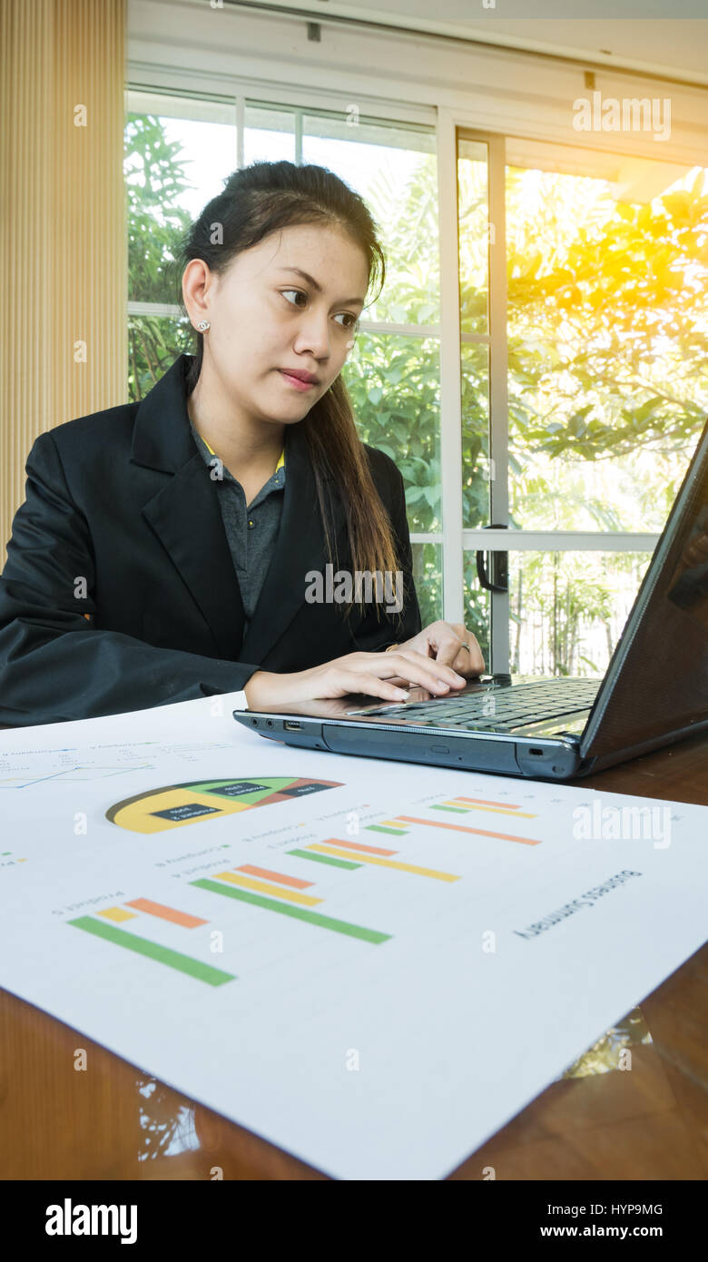 Vintage computer and woman hi-res stock photography and images - Alamy