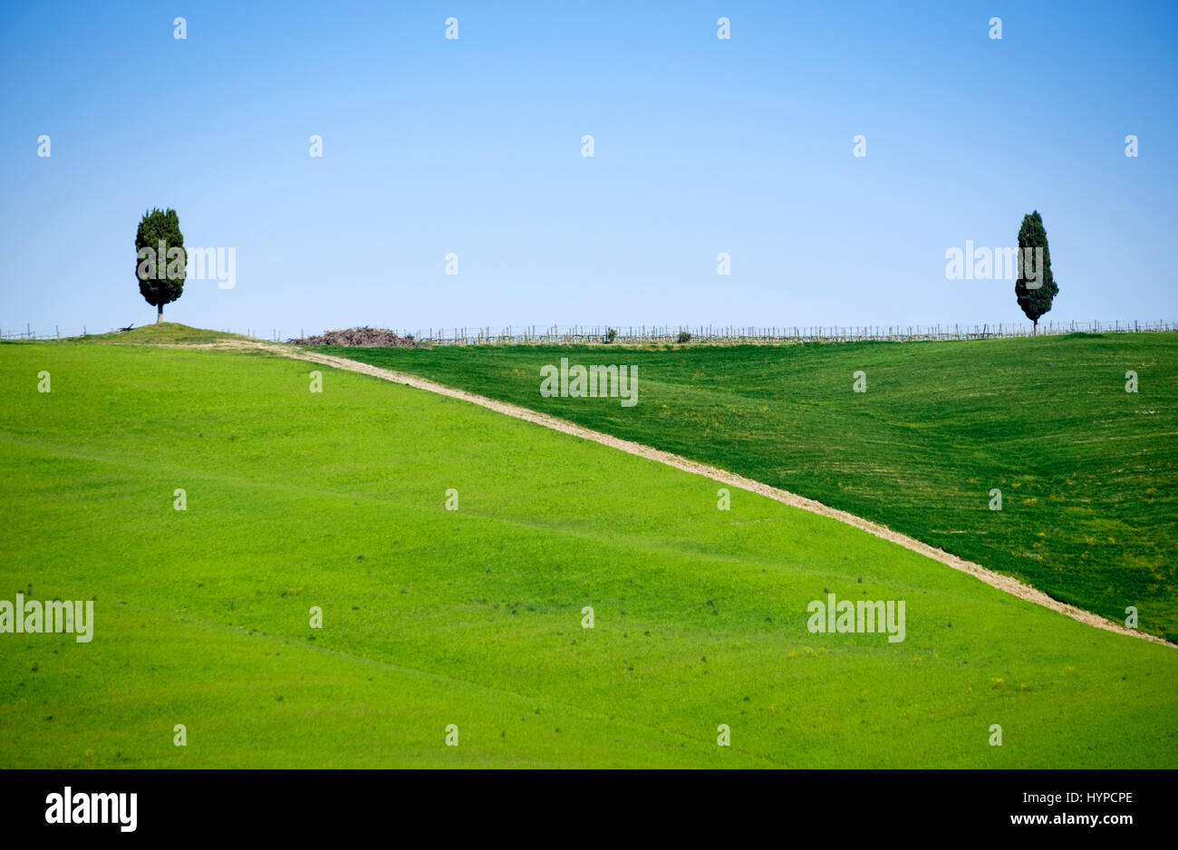 SAN QUIRICO d'ORCIA, ITALY - CIRCA MAY 2015: Landscape in the Tuscan ...