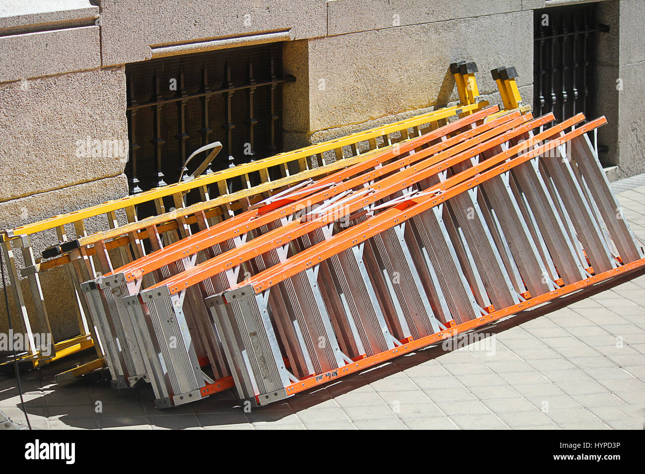 step ladders in the street Stock Photo - Alamy