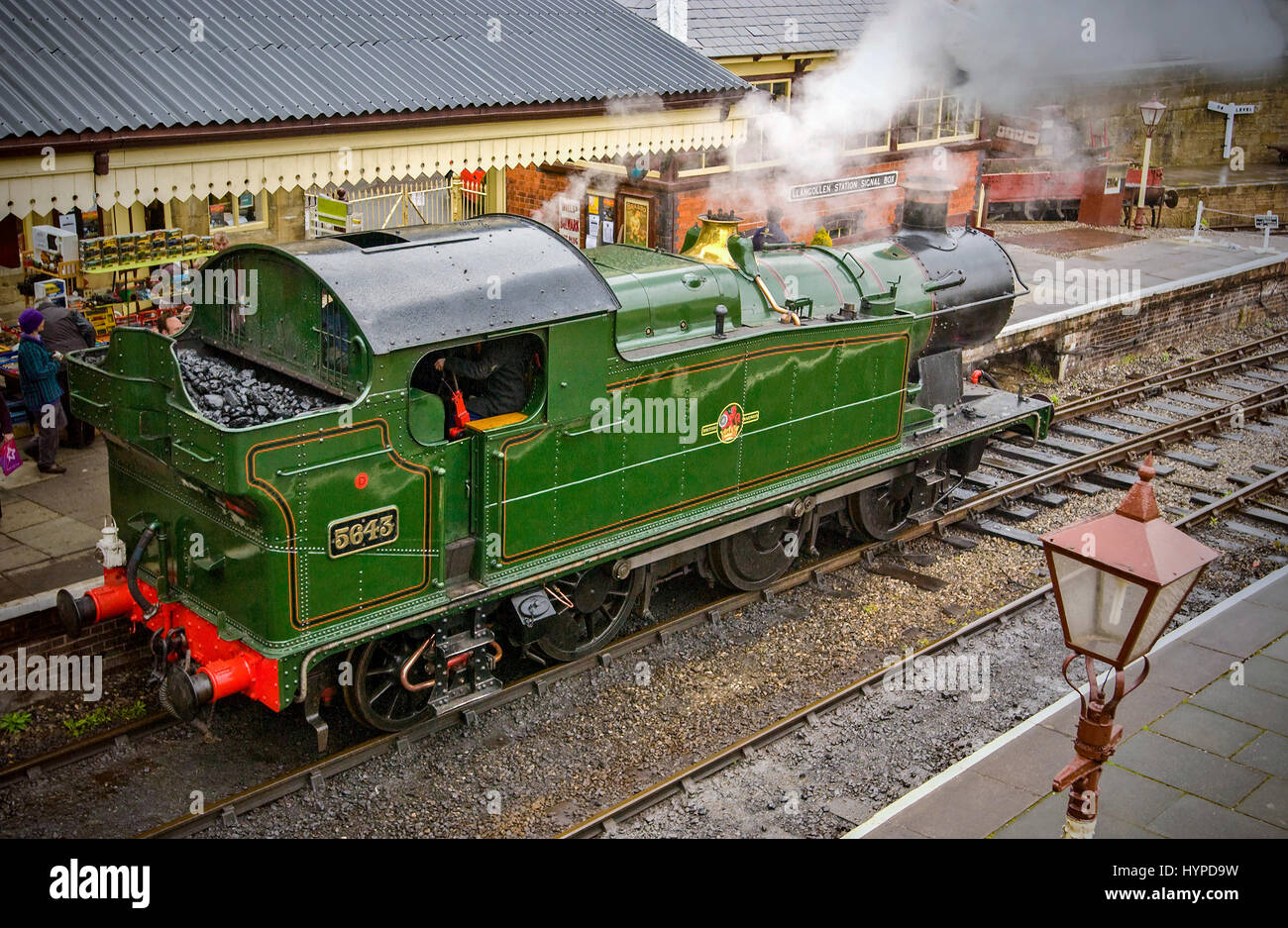 GWR 56xx 0-6-2 tank number 5643 at Llangollen Stock Photo - Alamy
