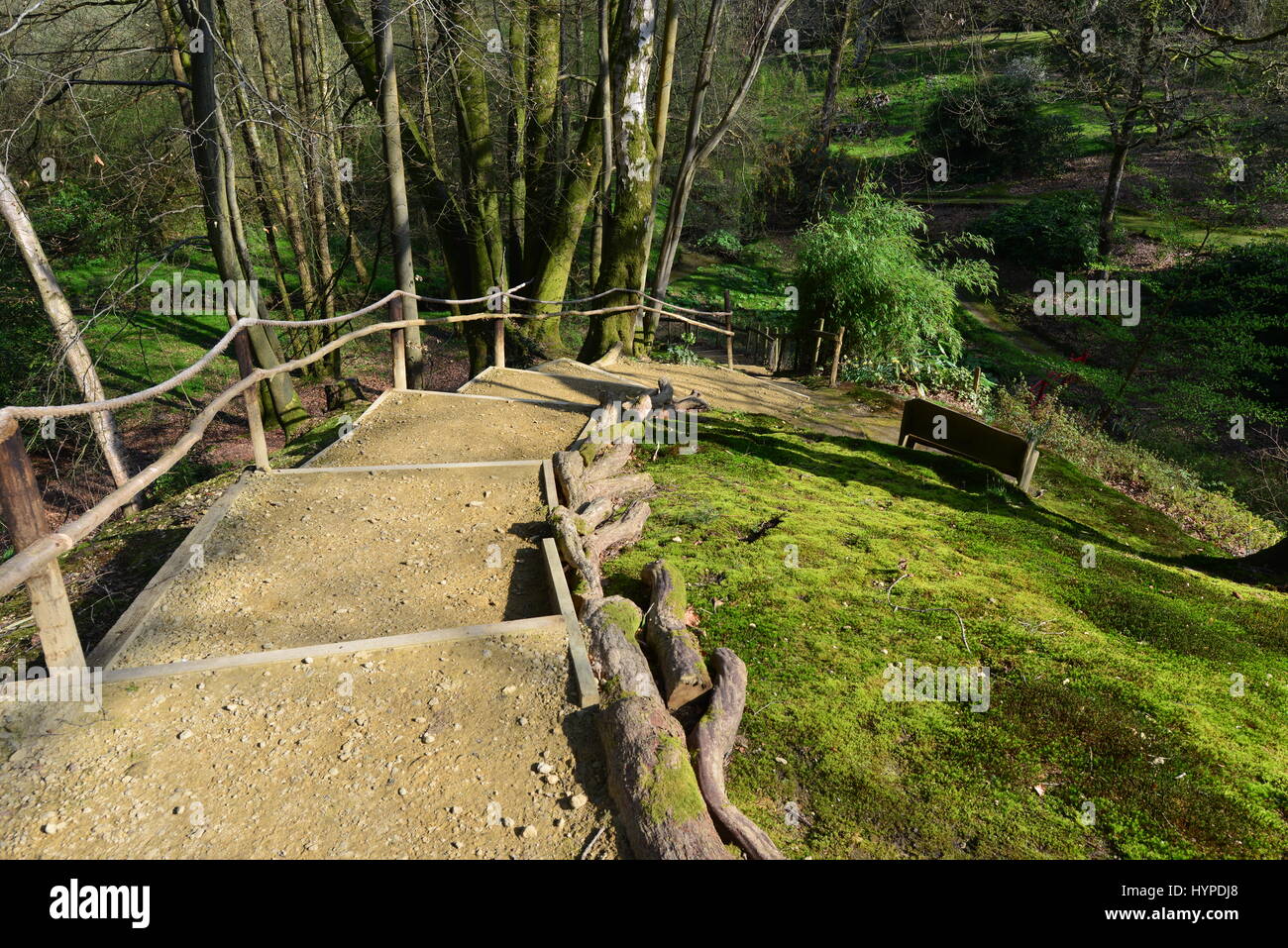 The gardens of an English country estate in Springtime Stock Photo - Alamy
