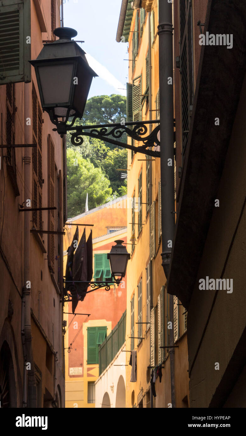 France, South-Eastern France, French Riviera, Nice, alley in the ...