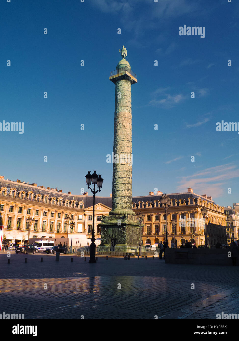 France.Paris 75001, Place Vendome and the column in the center with ...