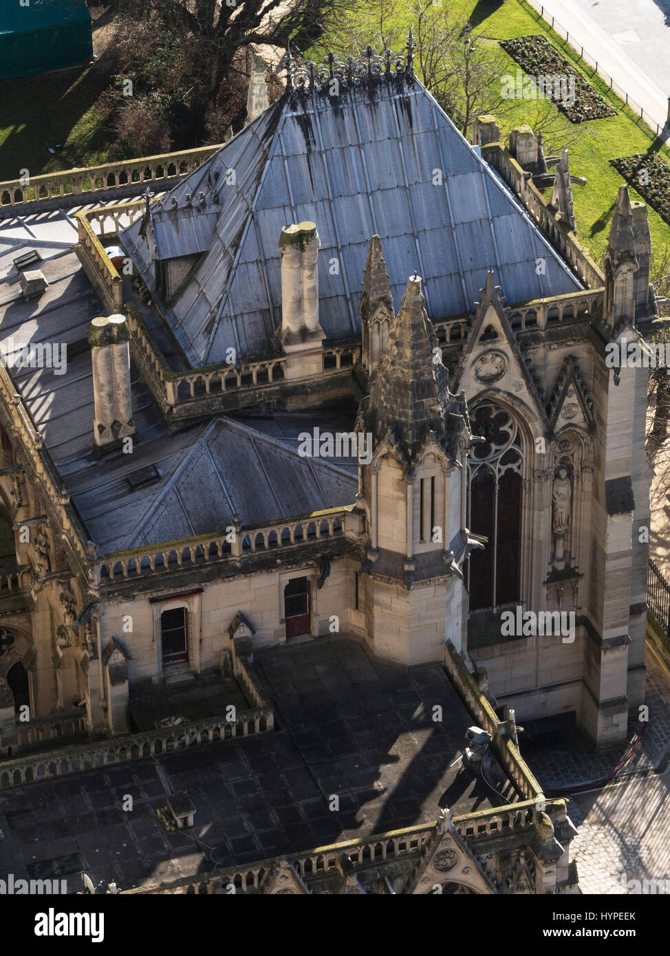 France, Paris, Notre-Dame Cathedral, building restorated by the ...