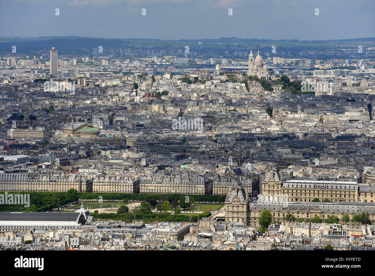 Aerial view of louvre museum hi-res stock photography and images - Alamy