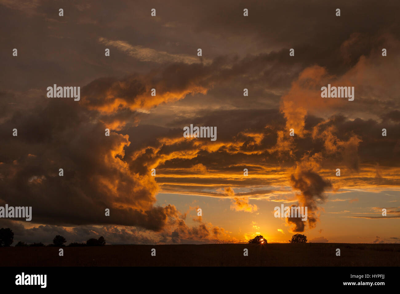 France, Center France, sunset Stock Photo - Alamy