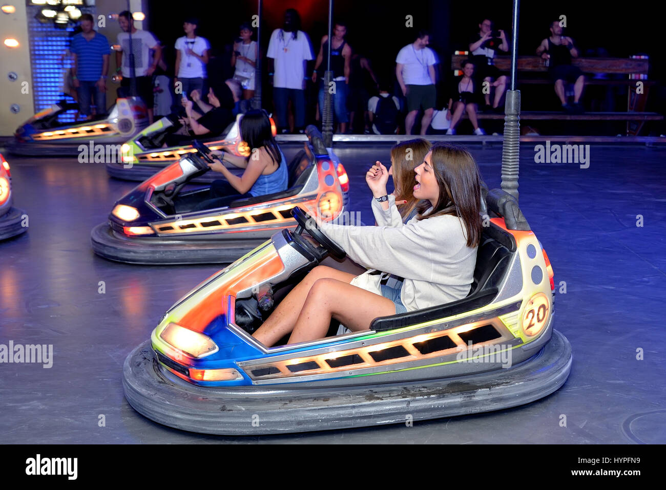 People ride bumper car hi-res stock photography and images - Alamy
