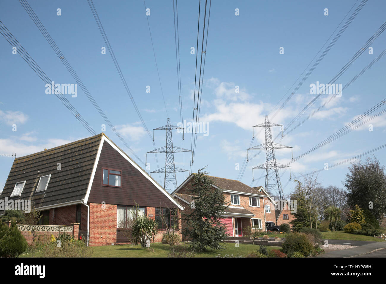 High Voltage Power Lines Near Homes