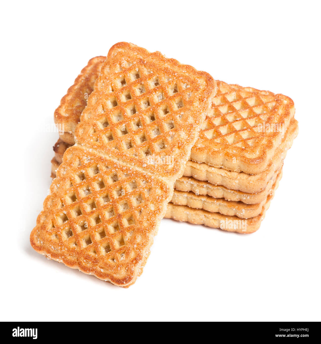 Flat cookies isolated on white background Stock Photo - Alamy